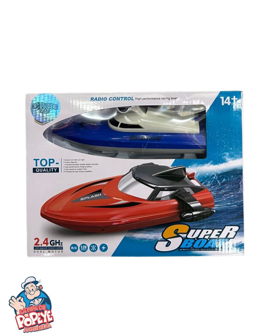 LANCHA A RADIO CONTROL SUPER BOAT ESCALA 1:20- VARIOS COLORES — LA PIPA ...